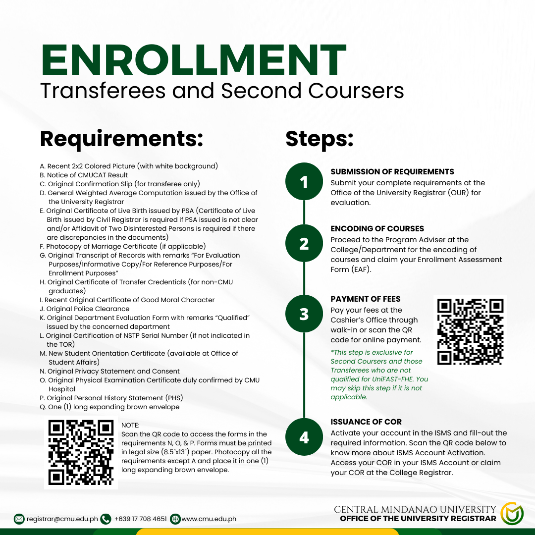 Office of the University Registrar – Central Mindanao University