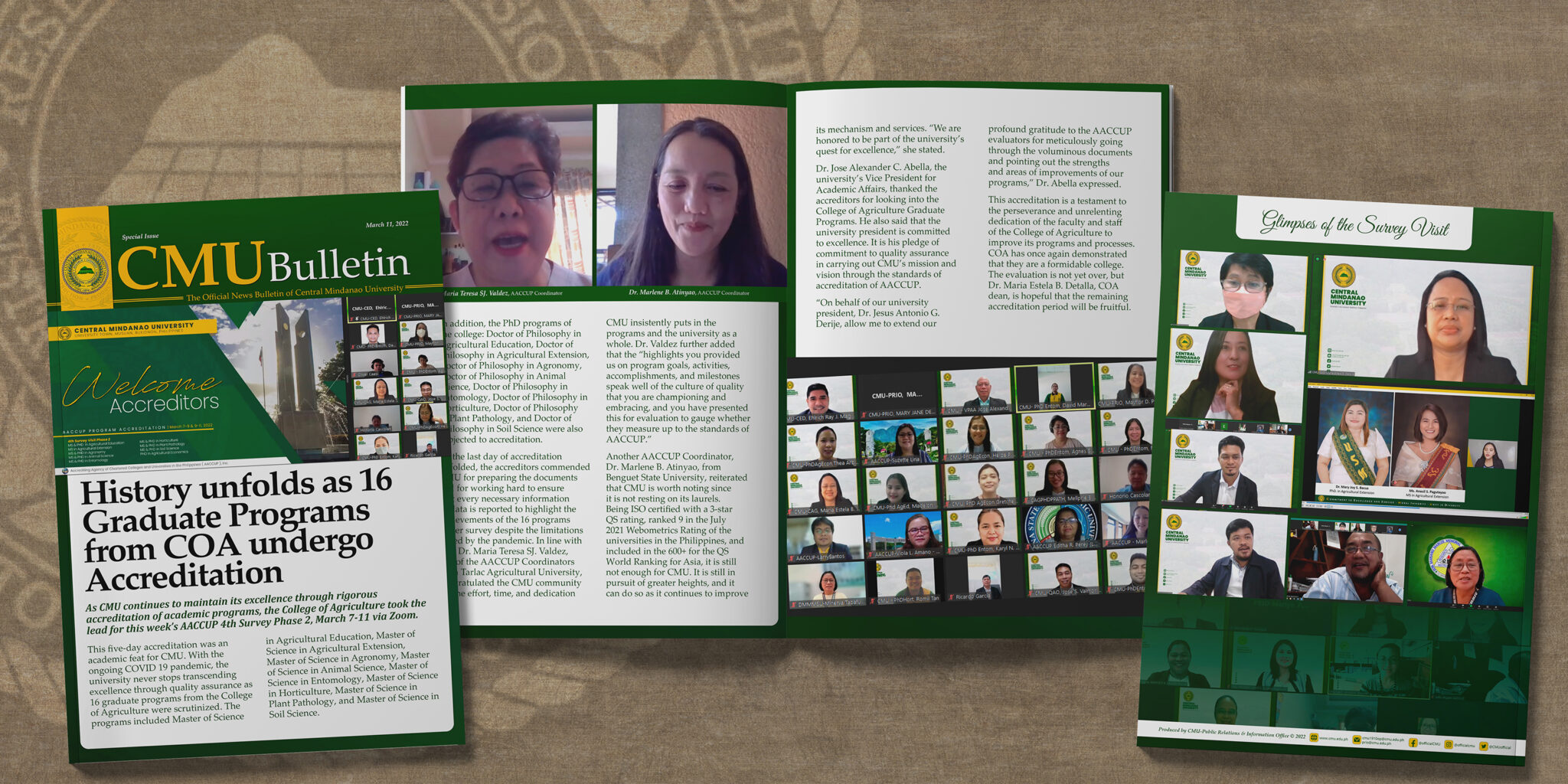 [CMU Bulletin] History unfolds as 16 Graduate Programs from COA undergo ...