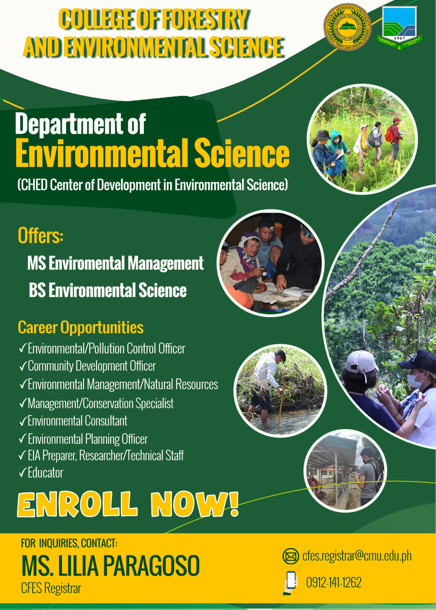 LOOK: Environmental Science Program – Central Mindanao University