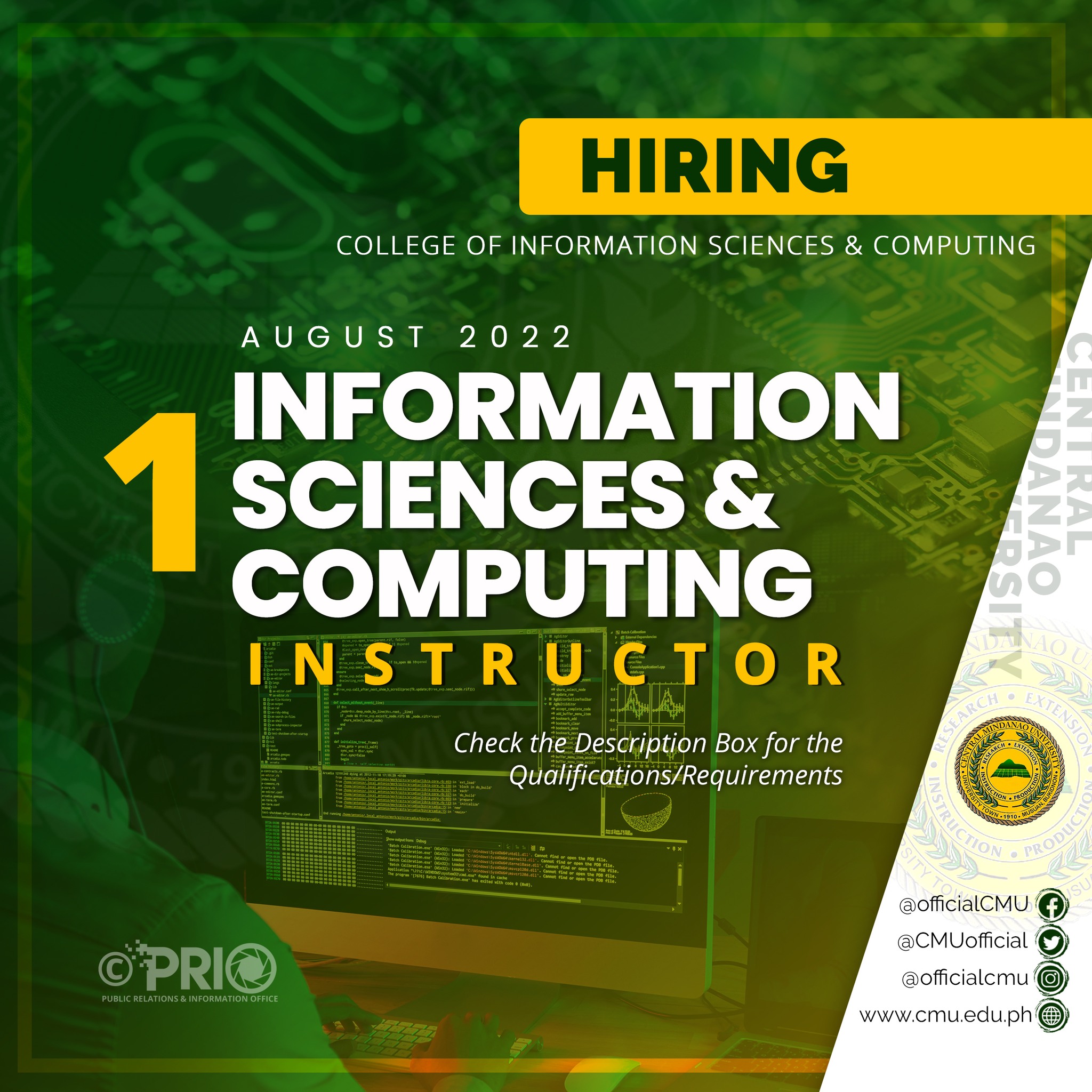 the-college-of-information-sciences-and-computing-needs-one