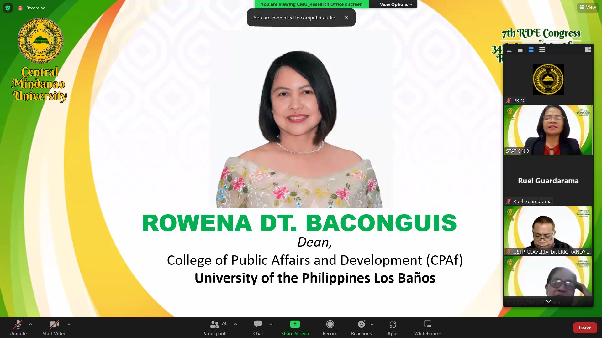 HAPPENING NOW: 7th Research Development and Extension (RDE) Congress ...