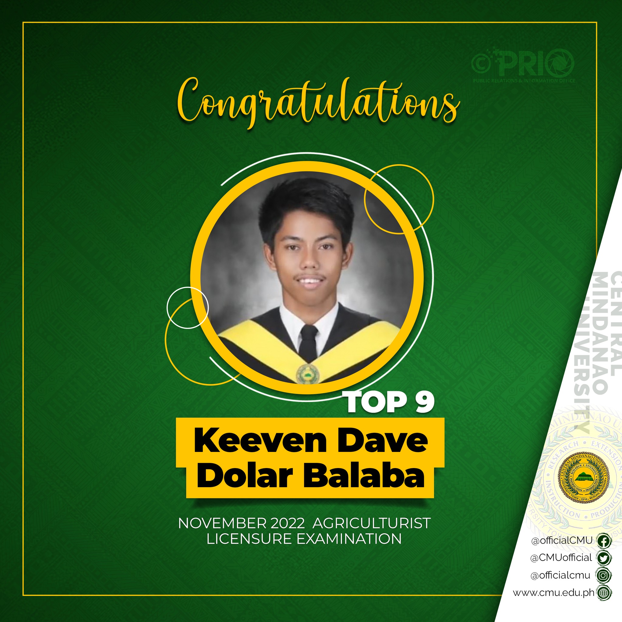[#CMUPride] Congratulations to our newly Licensed Agriculturists ...