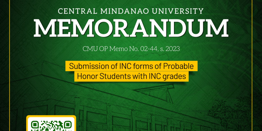 [CMU OP MEMO No. 02-44, s. 2023] Submission of INC Form of Probable ...