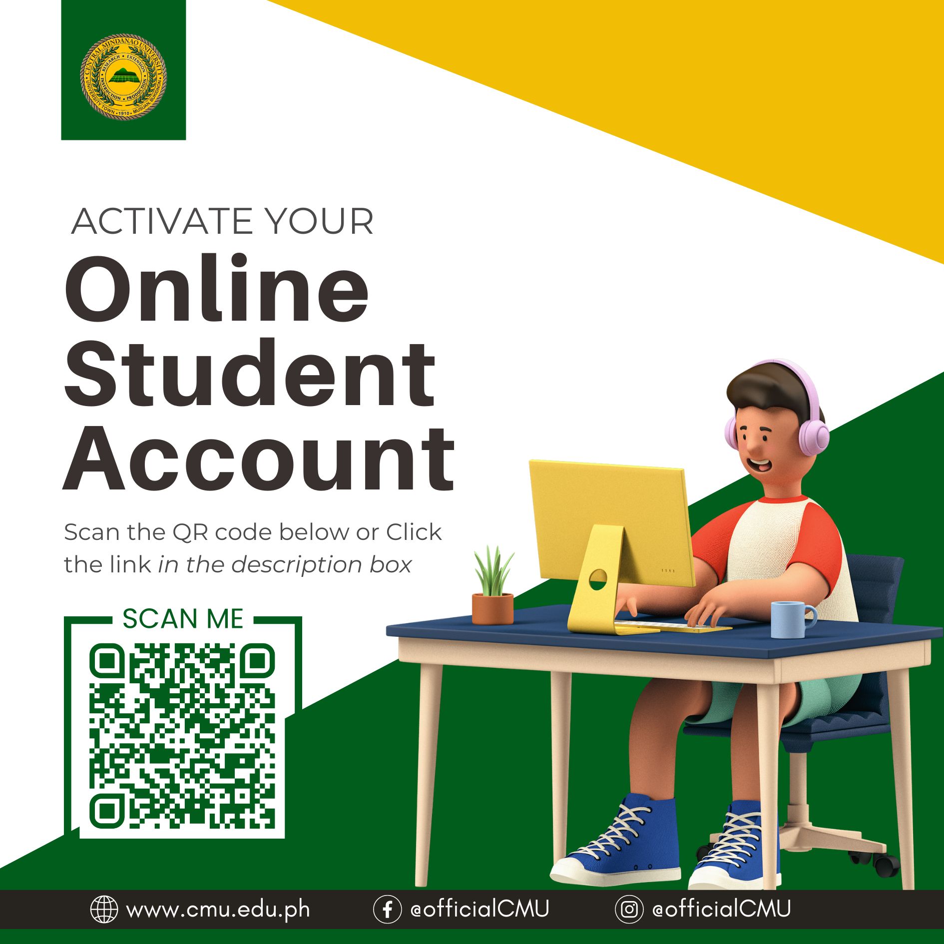Online Student Account – Central Mindanao University