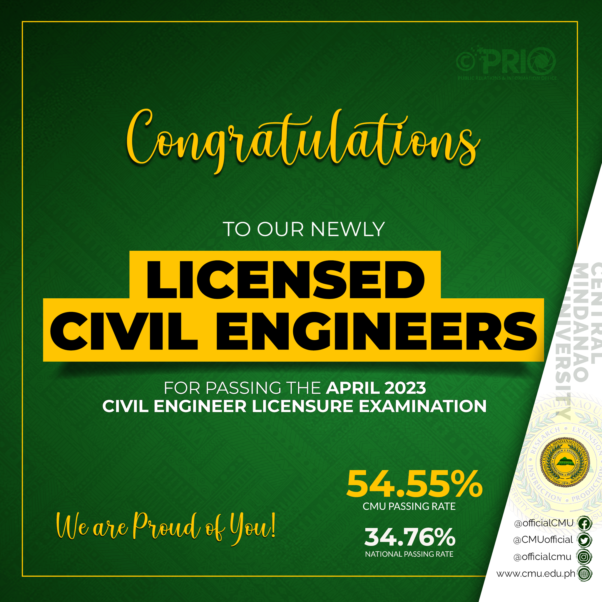 Congratulations to our newly 𝗟𝗶𝗰𝗲𝗻𝘀𝗲𝗱 𝗖𝗶𝘃𝗶𝗹 𝗘𝗻𝗴𝗶𝗻𝗲𝗲𝗿𝘀 – Central ...