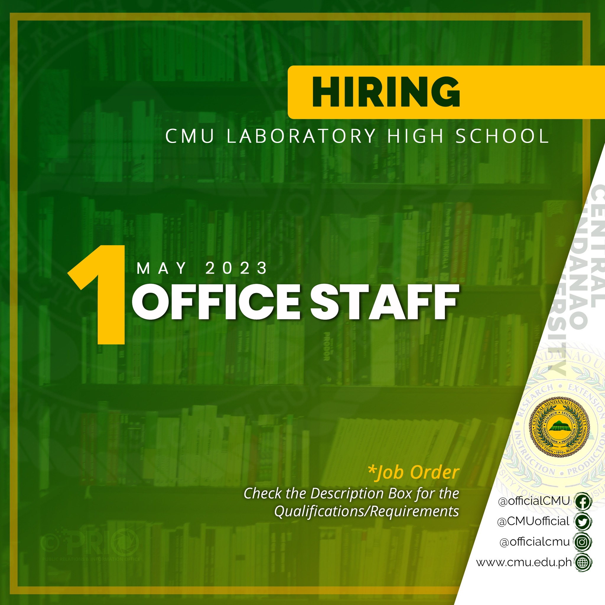 Central Mindanao University Laboratory High School – Office staff ...