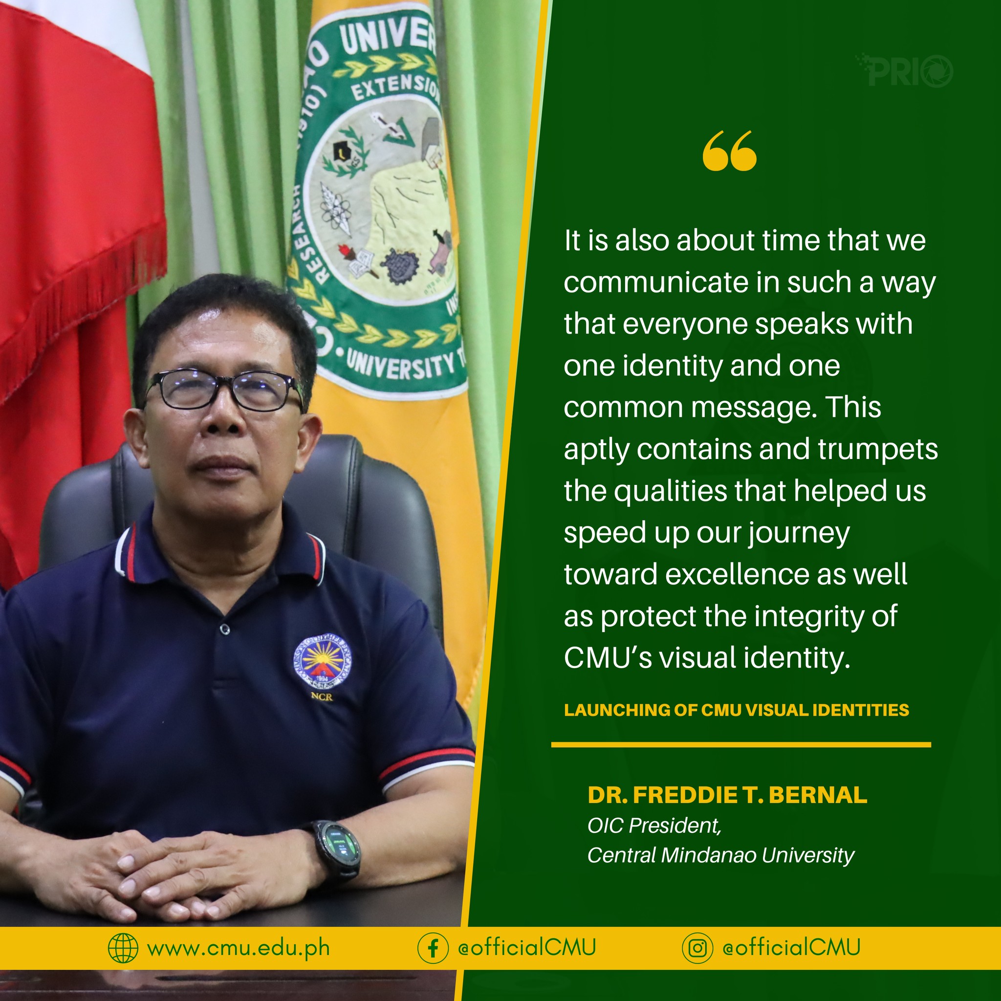 Launching of CMU Visual Identities – Central Mindanao University