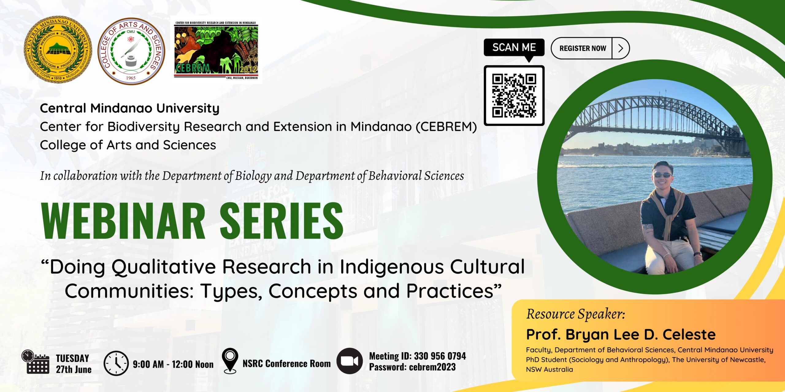 Webinar Series on “Doing Qualitative Research in Indigenous Cultural ...