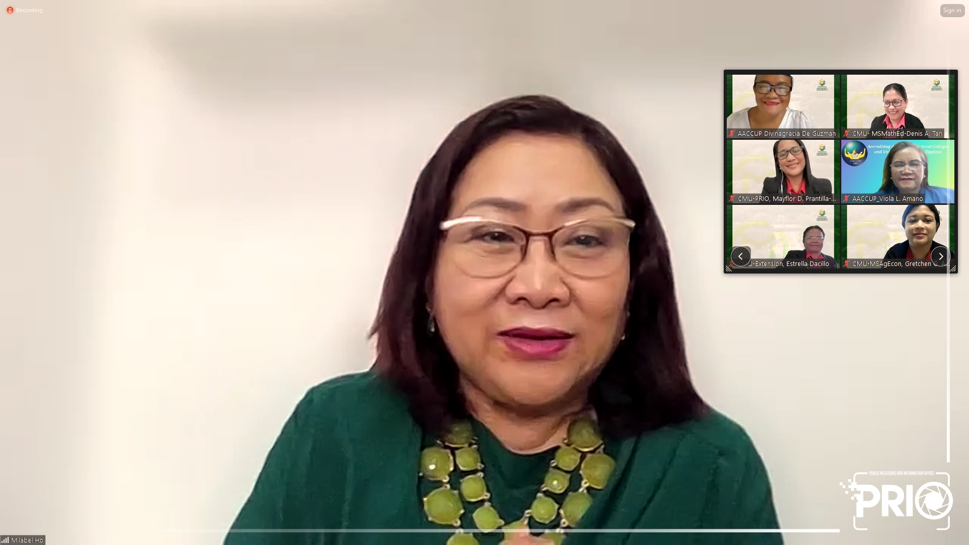 Opening Meeting and Day 1 of the Online AACCUP Accreditation Survey ...