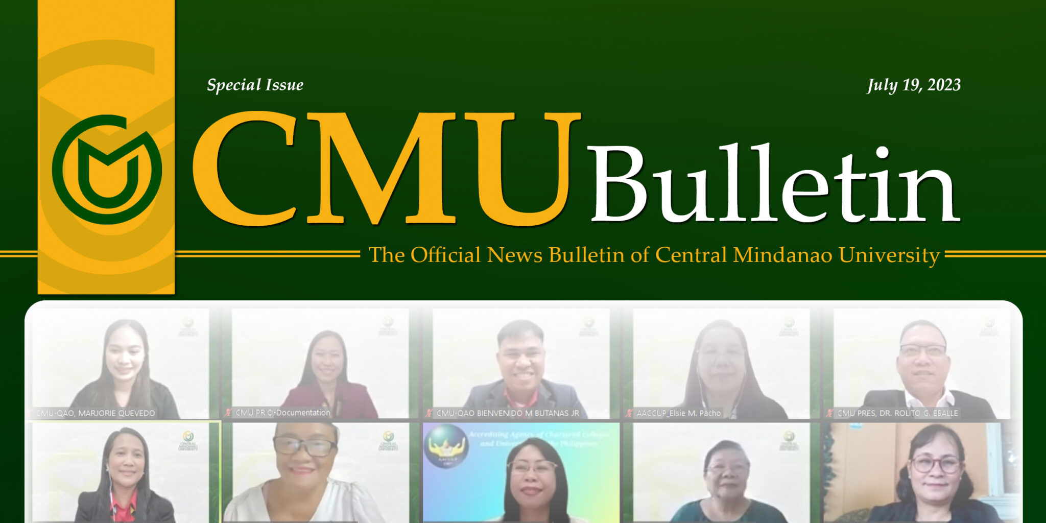 CMU aspires for advancement through AACCUP accreditation – Central ...