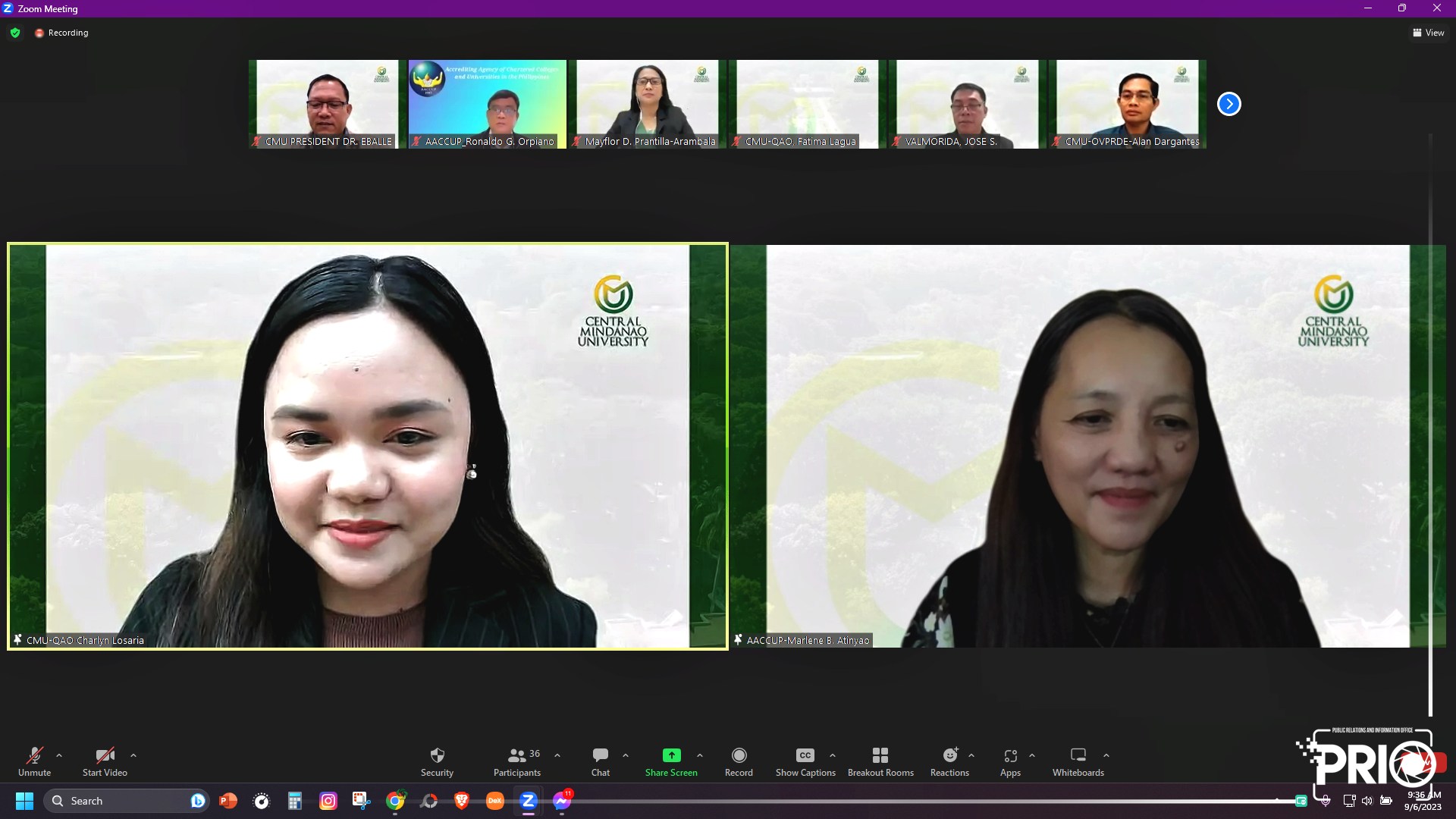 Opening Meeting of the AACCUP Program Accreditation 4th Survey ...