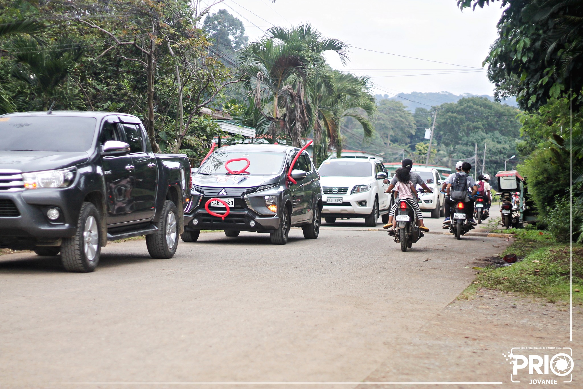Motorcade along Sayre Highway – Central Mindanao University