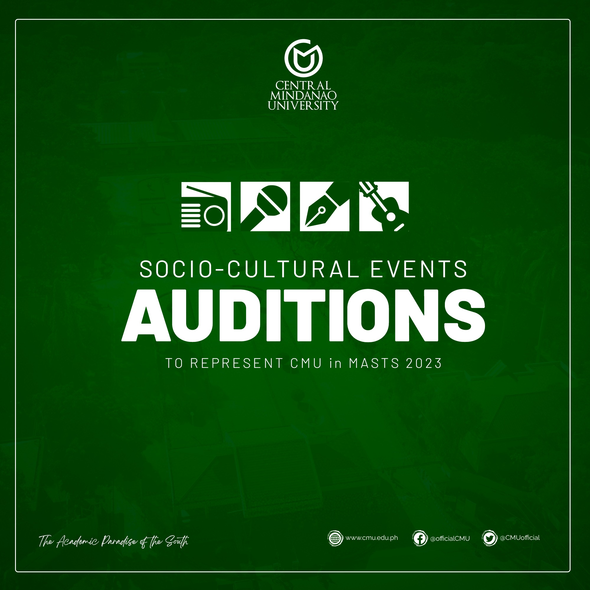 Socio-Cultural Events Auditions – Central Mindanao University