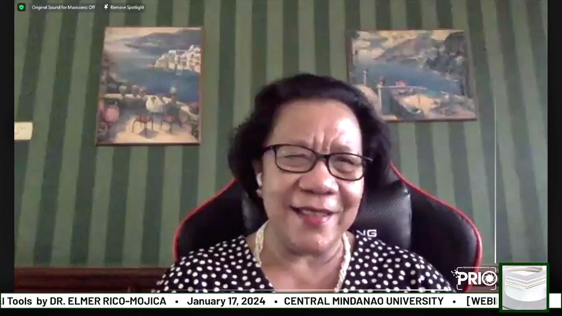 Dr. Elmer-Rico E. Mojica of Pace University, New York, graced the ...