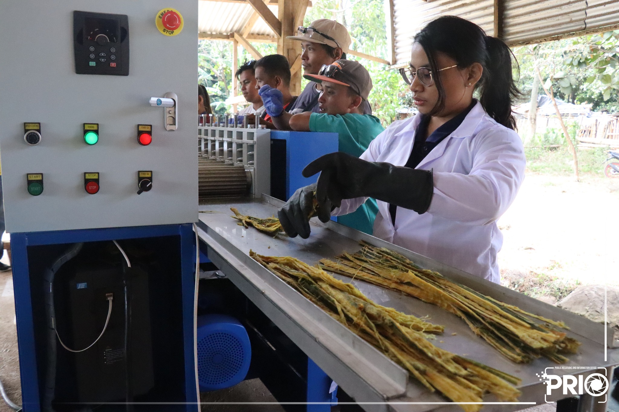 Training on bamboo fiber extraction – Central Mindanao University