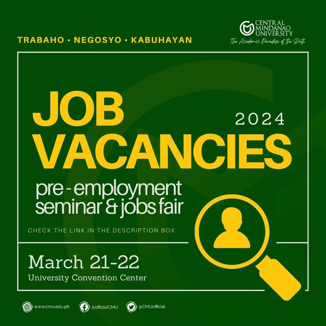 List of Vacancies at the Pre-Employment Seminar & Jobs Fair 2024 ...