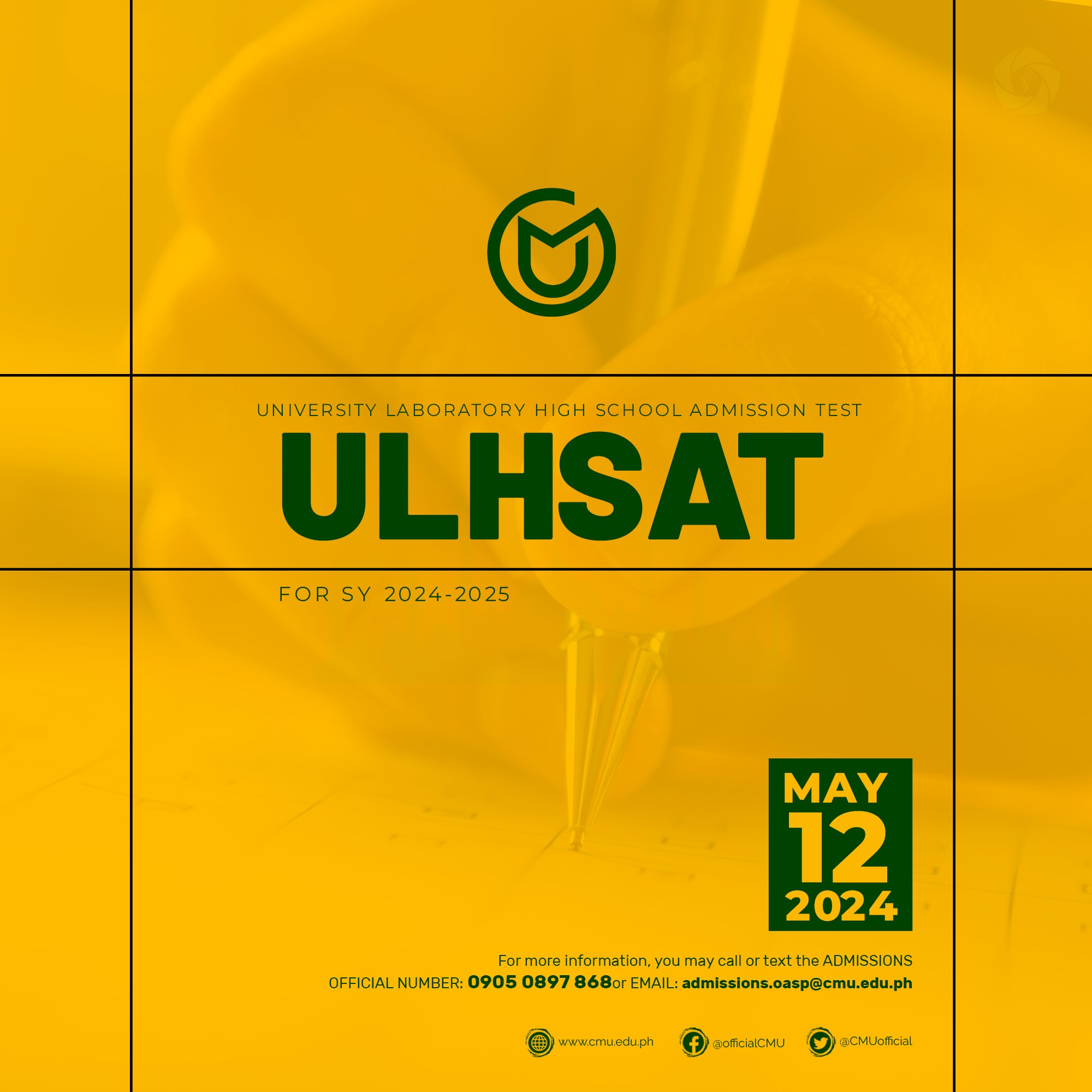 University Laboratory High School Admission Test – Central Mindanao ...