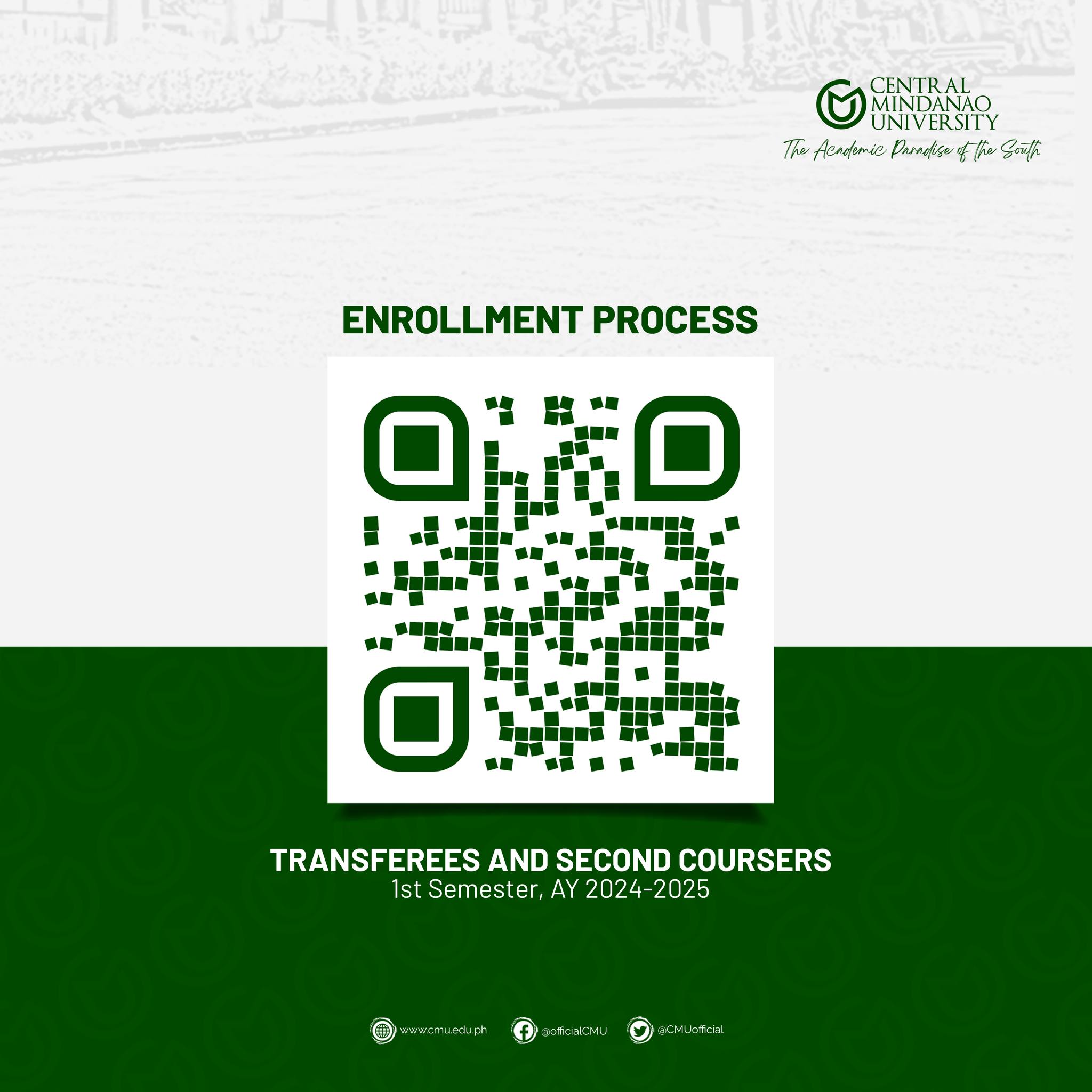 1st Semester AY 2024-2025 Enrollment Process – Central Mindanao University