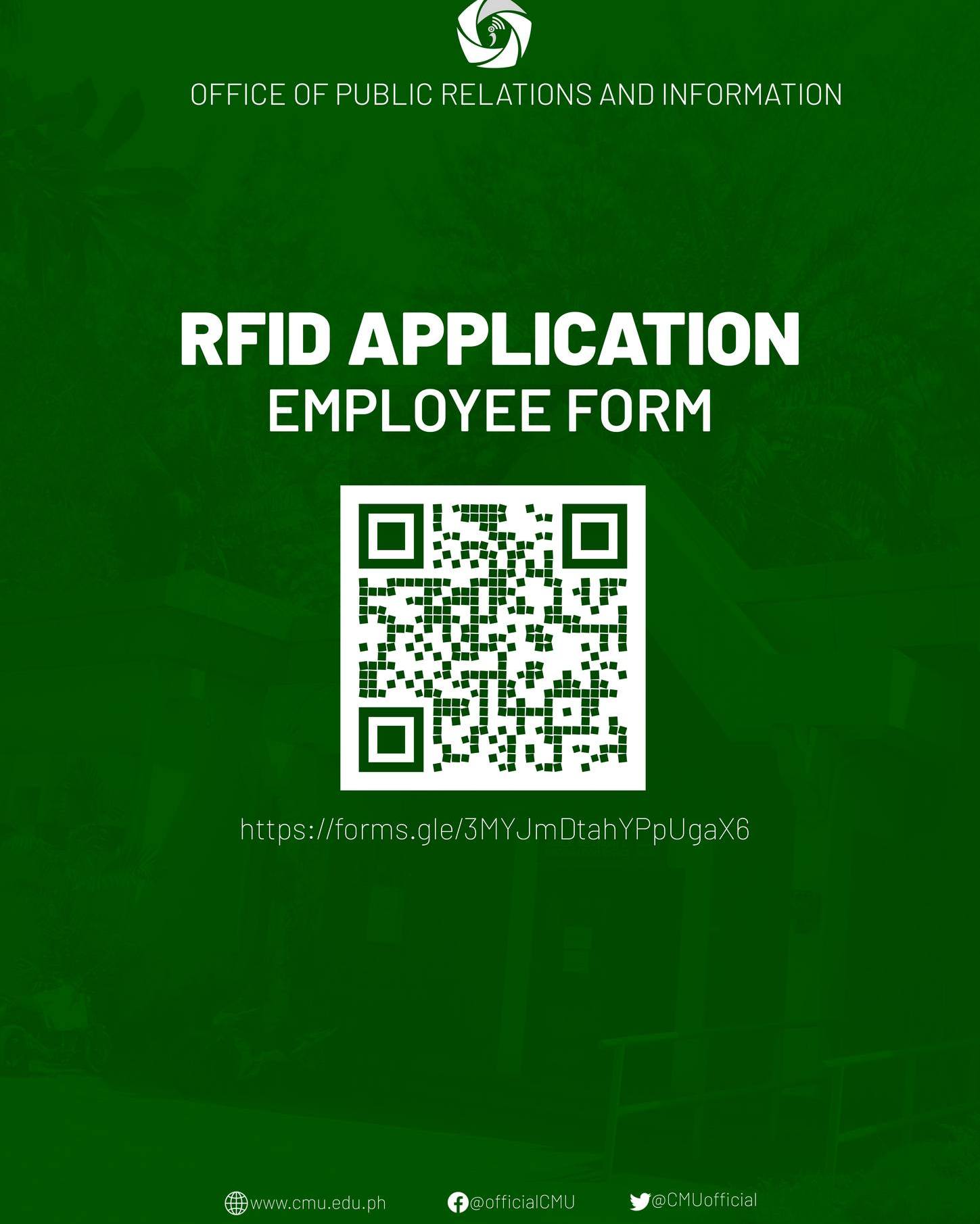 RFID Application form for Student and Employee – Central Mindanao ...