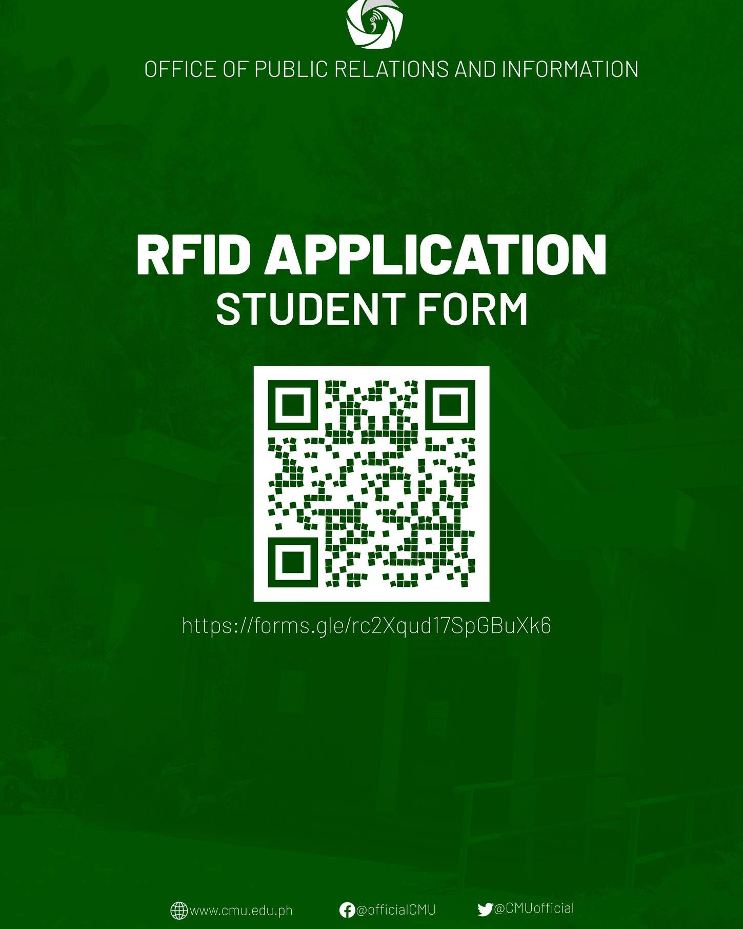 RFID Application form for Student and Employee – Central Mindanao ...