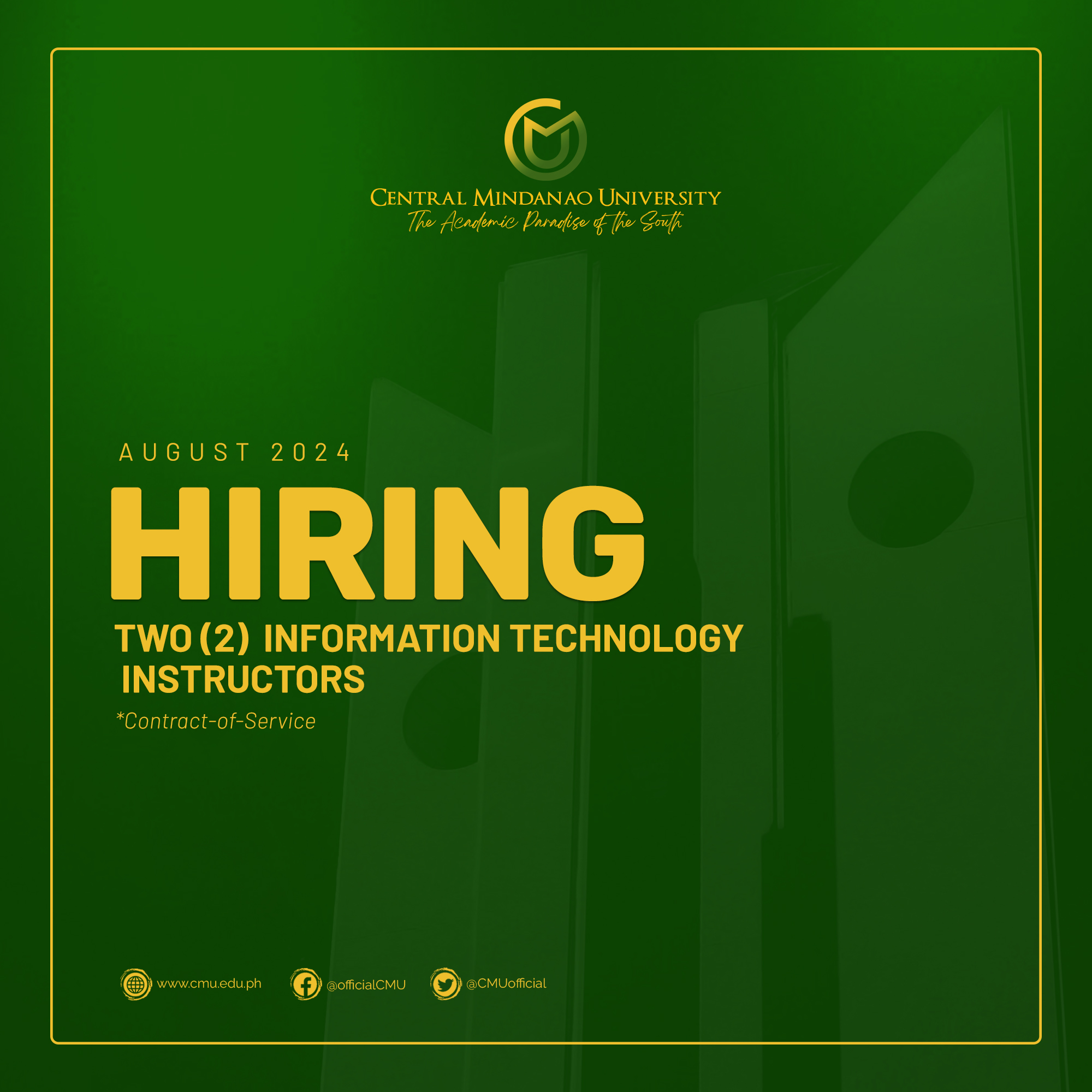 College of Information Sciences and Computing Needs Two Instructors ...