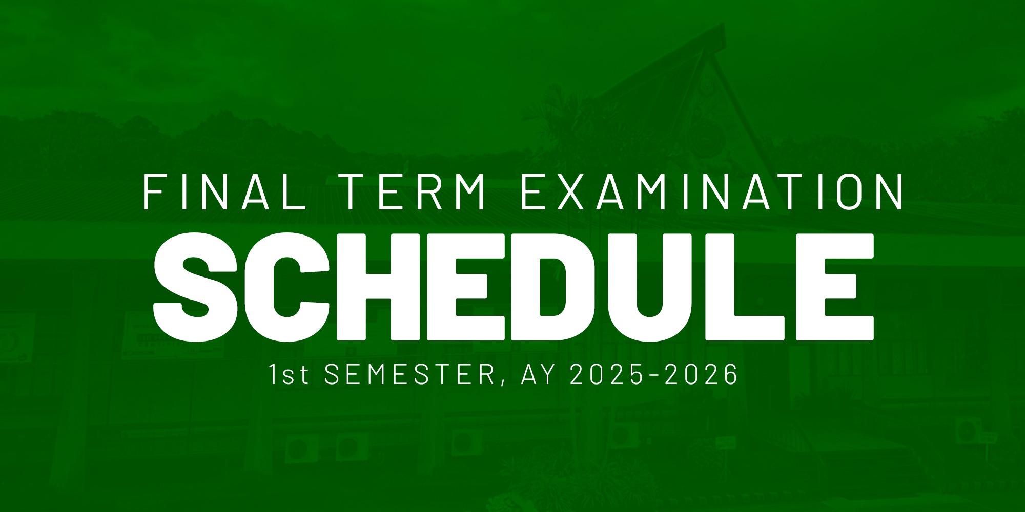 Final Term Examination Schedule [1st Semester, AY 2025-2026] – Central ...