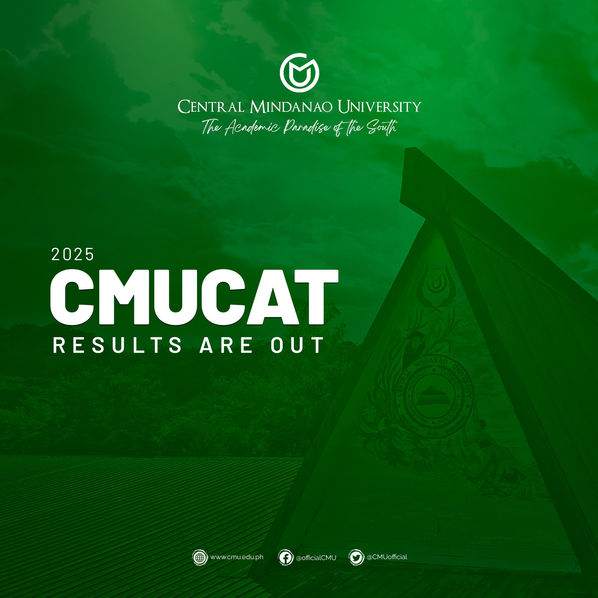 CMUCAT 2025 RESULTS – Central Mindanao University