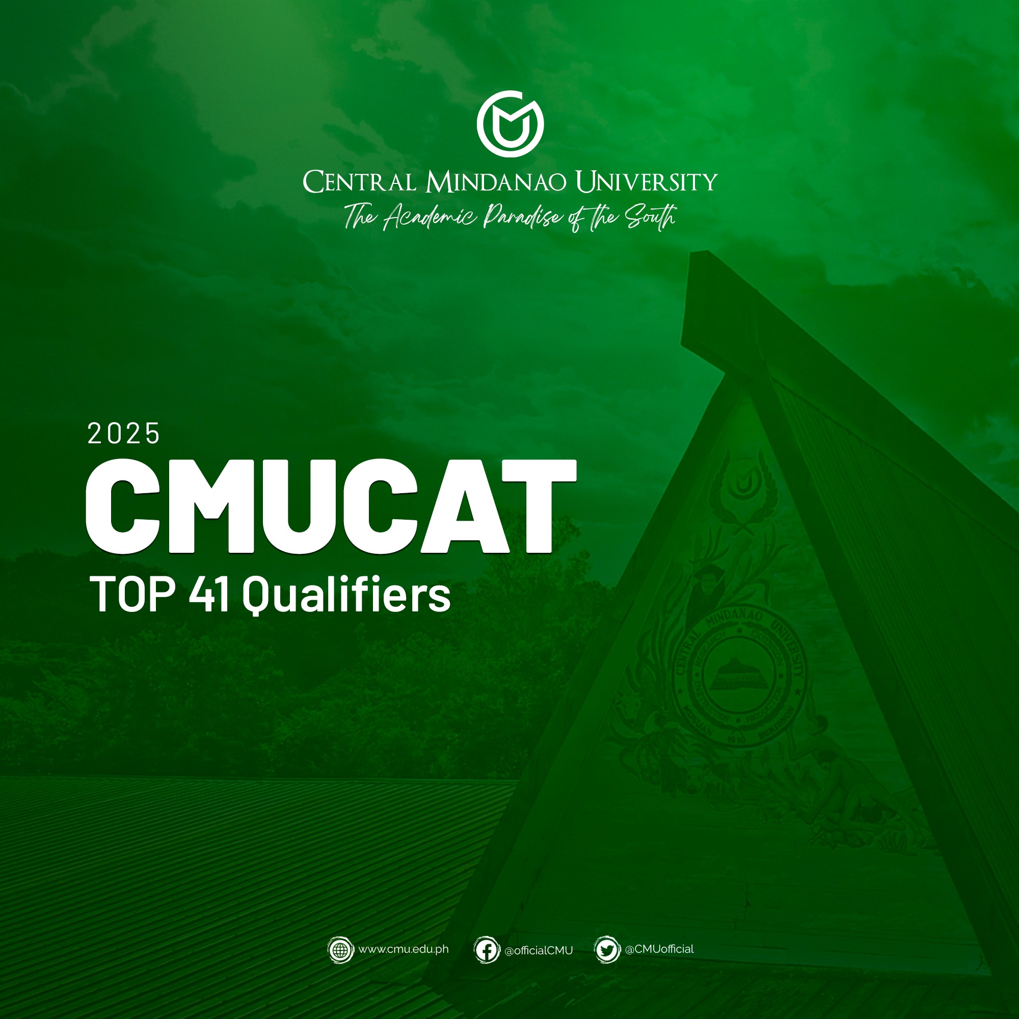 CMUCAT 2025 Top 41 Qualifiers – Central Mindanao University